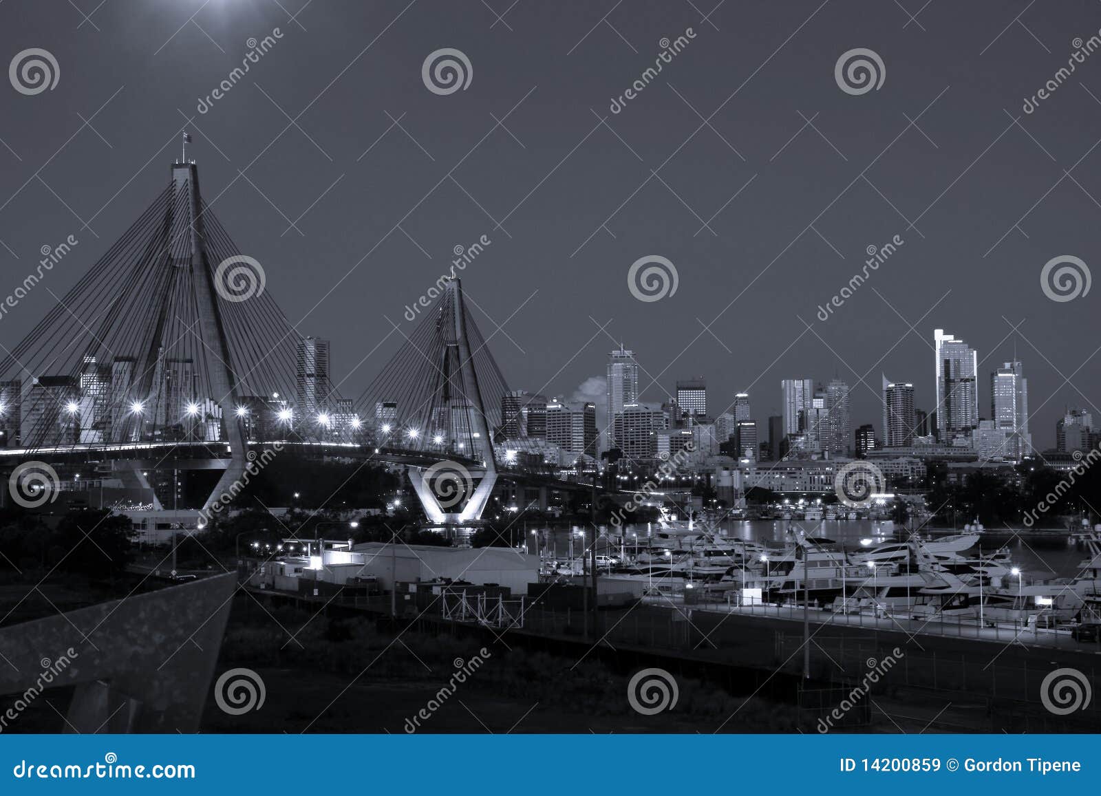 City of Sydney, Australia, at Night. Stock Image - Image of buildings ...
