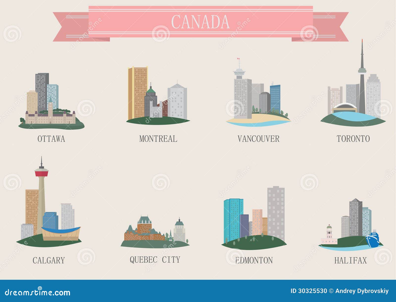 City symbol. Canada stock vector. Illustration of remote - 30325530