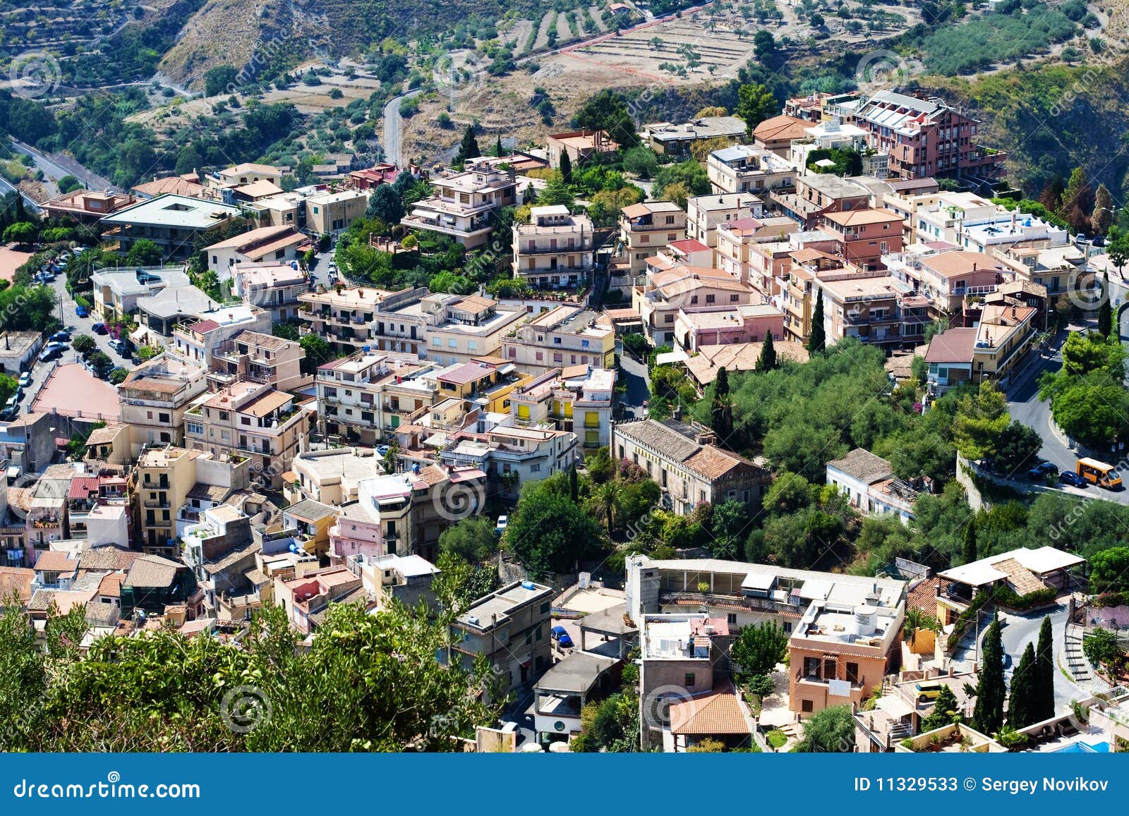 City of Taormina, Sicily stock image. Image of europe - 11329533