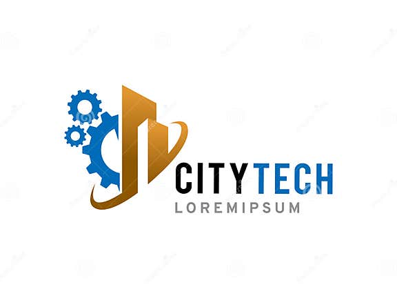 City Tech Logo Symbol or Icon Template Stock Vector - Illustration of ...