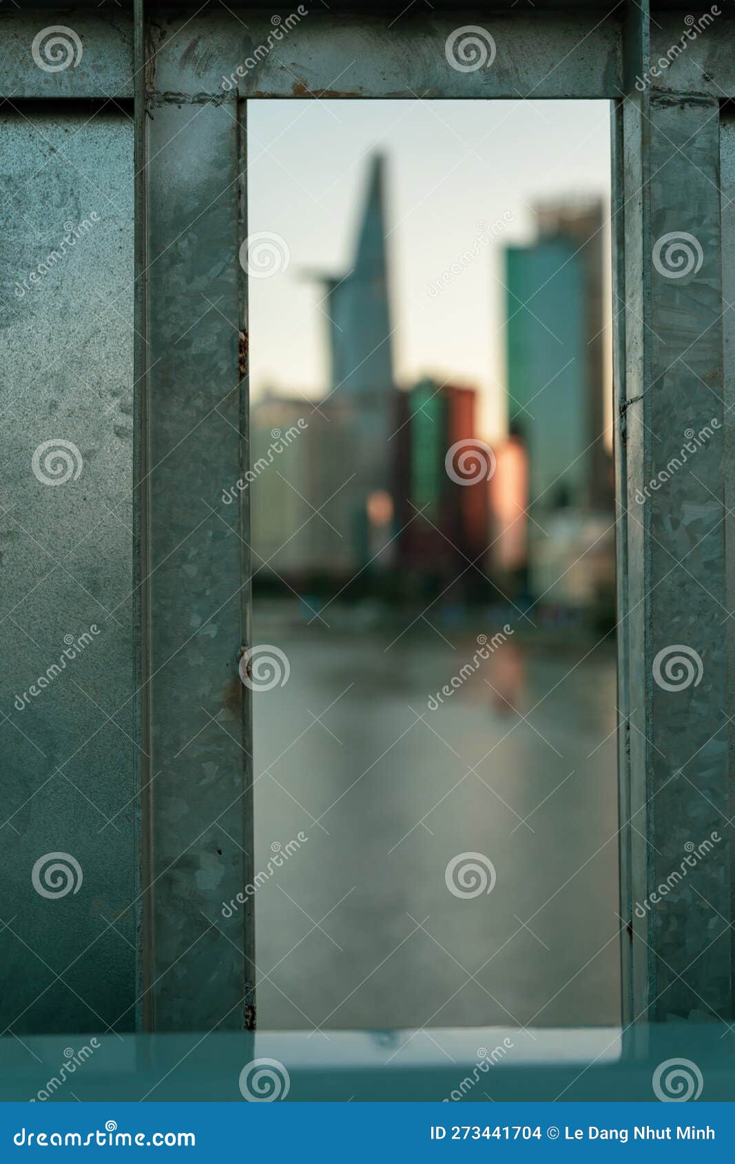 City Though a Square View, Focus on Square View Stock Photo - Image of ...
