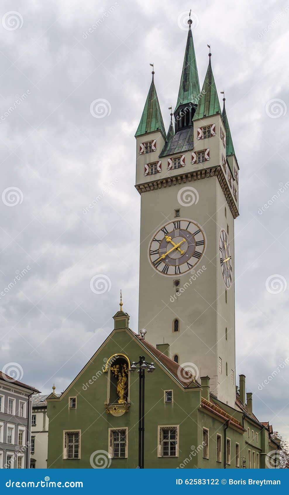 City Tower, Straubing, Germany Stock Photo - Image of city, landmark ...