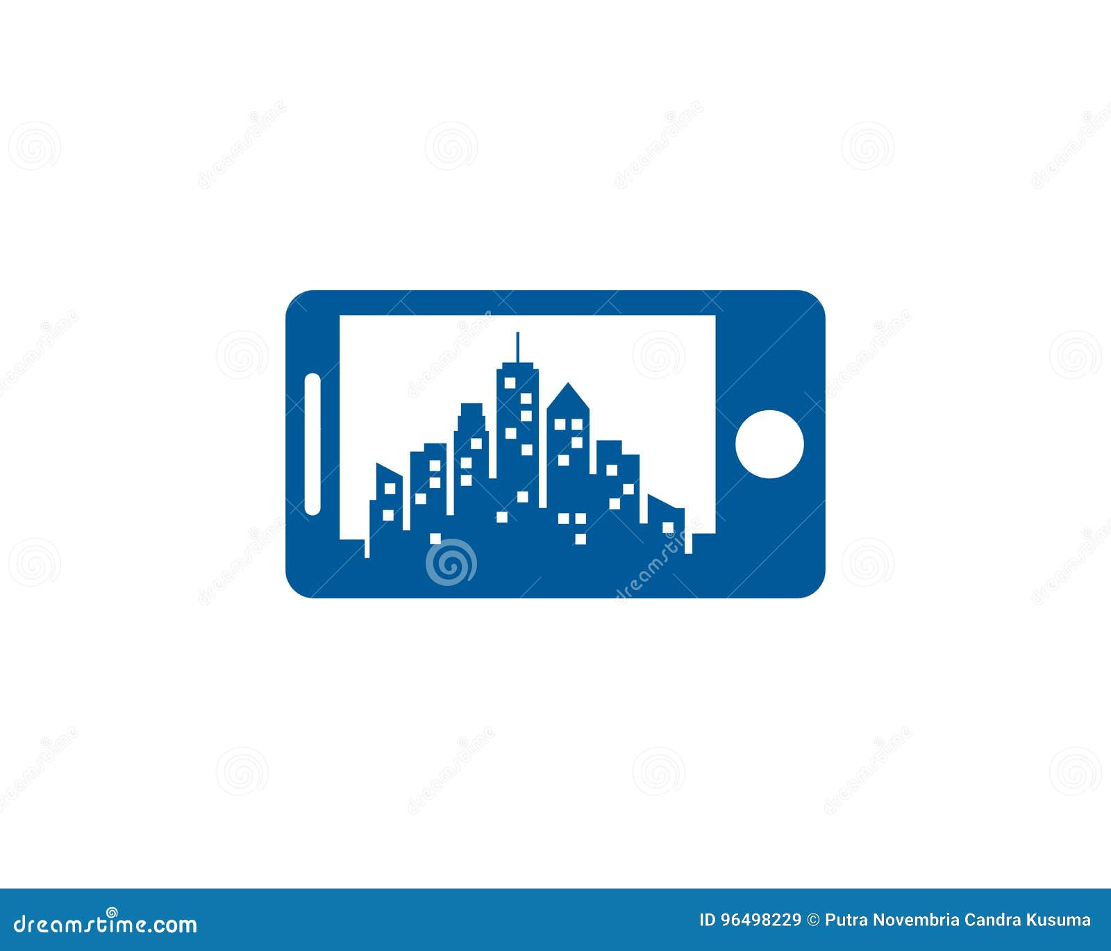 City Town Mobile Phone Icon Logo Design Element Stock Vector ...