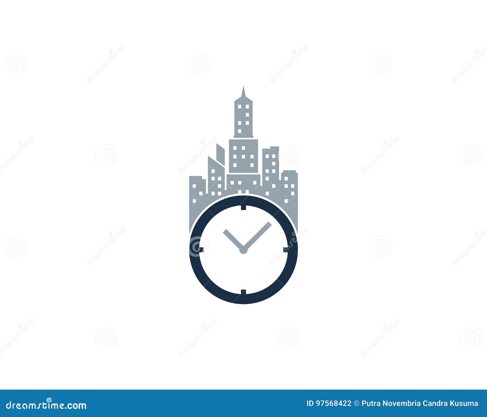 City Town Time Icon Logo Design Element Stock Vector - Illustration of ...