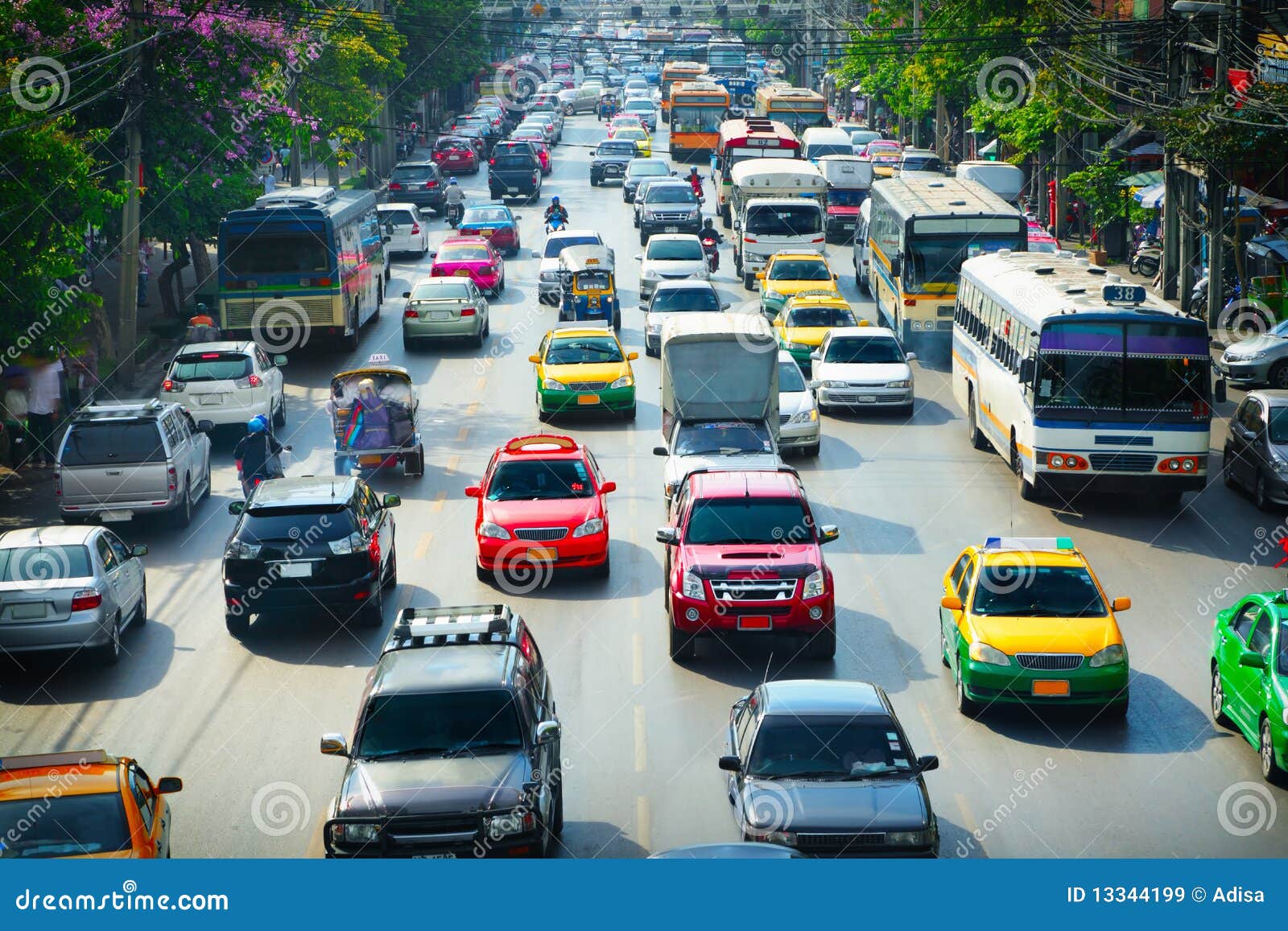 City traffic stock image. Image of lights, bangkok, crowd - 13344199