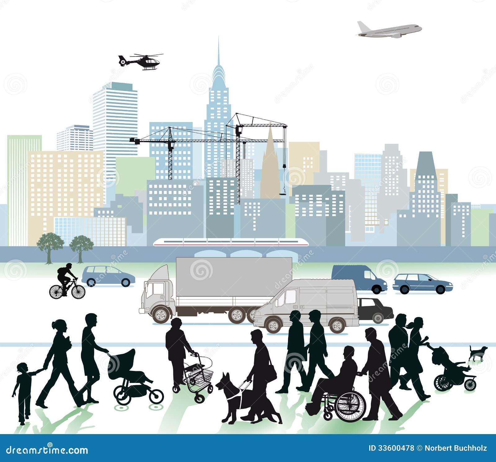 City and traffic stock vector. Illustration of traffic - 33600478