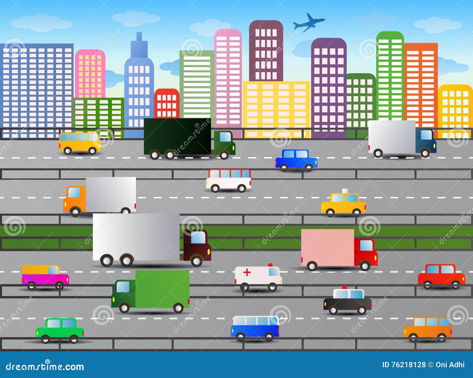 City traffic illustration stock illustration. Illustration of ...