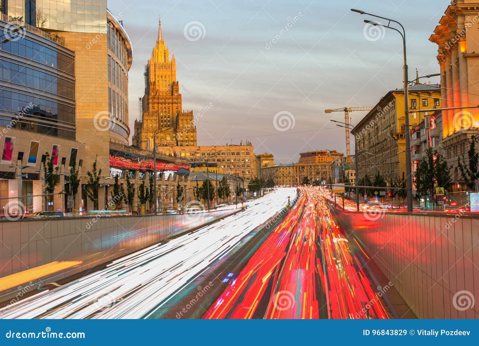 City Traffic Jam at Twilight Stock Image - Image of longexposure ...