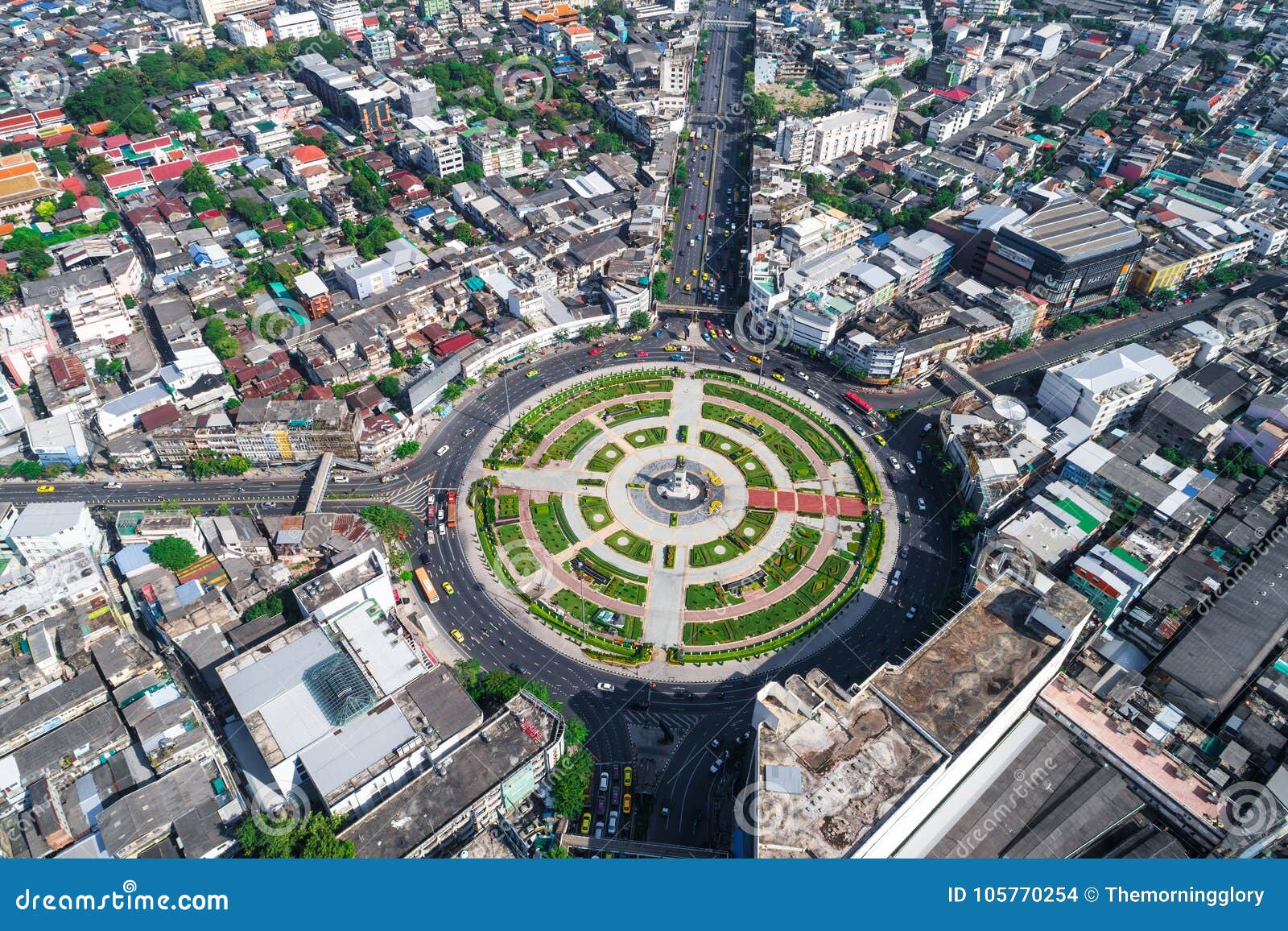 City Traffic with Modern Building Top View Stock Photo - Image of high ...