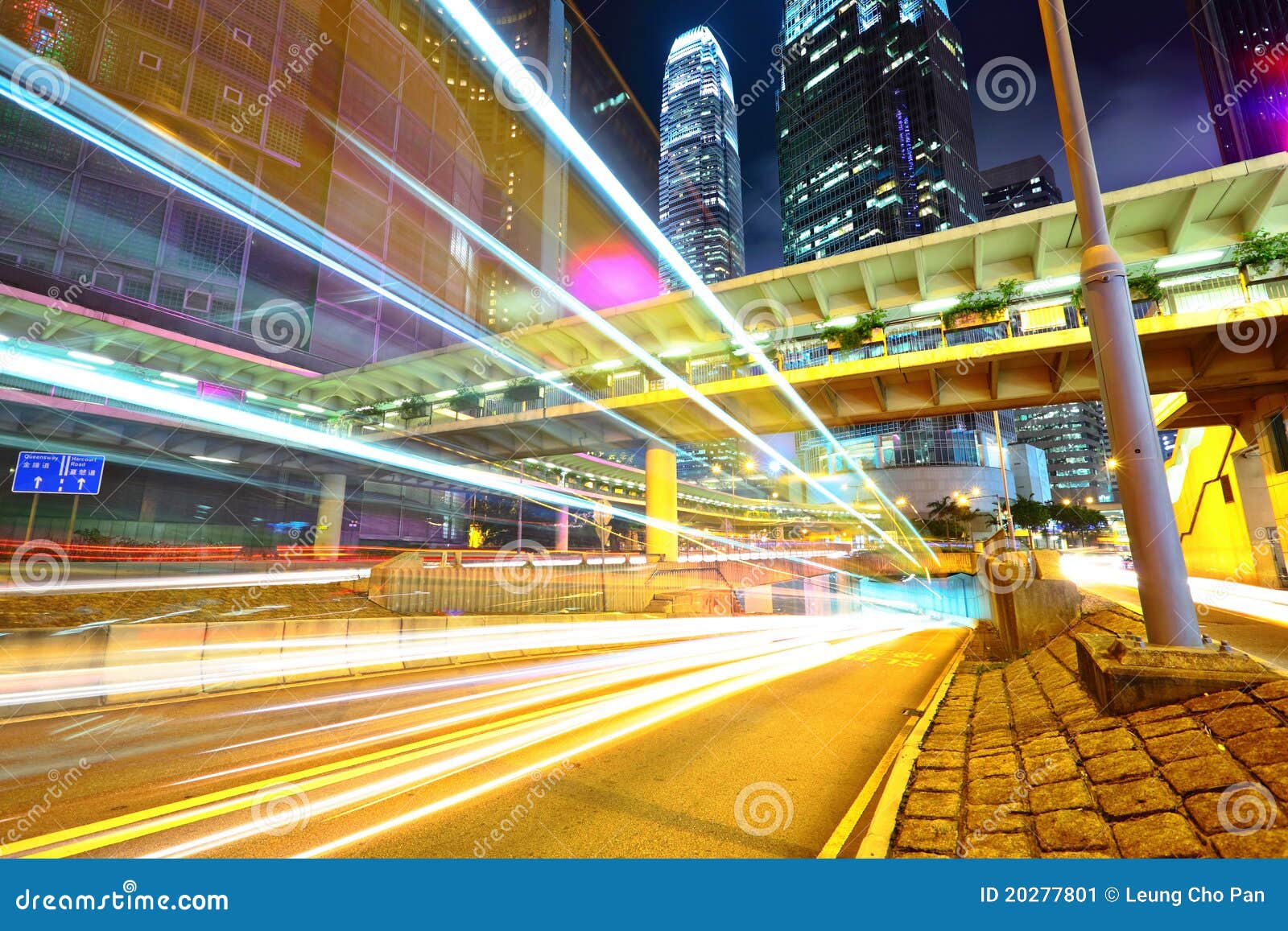 City traffic at night stock image. Image of business - 20277801