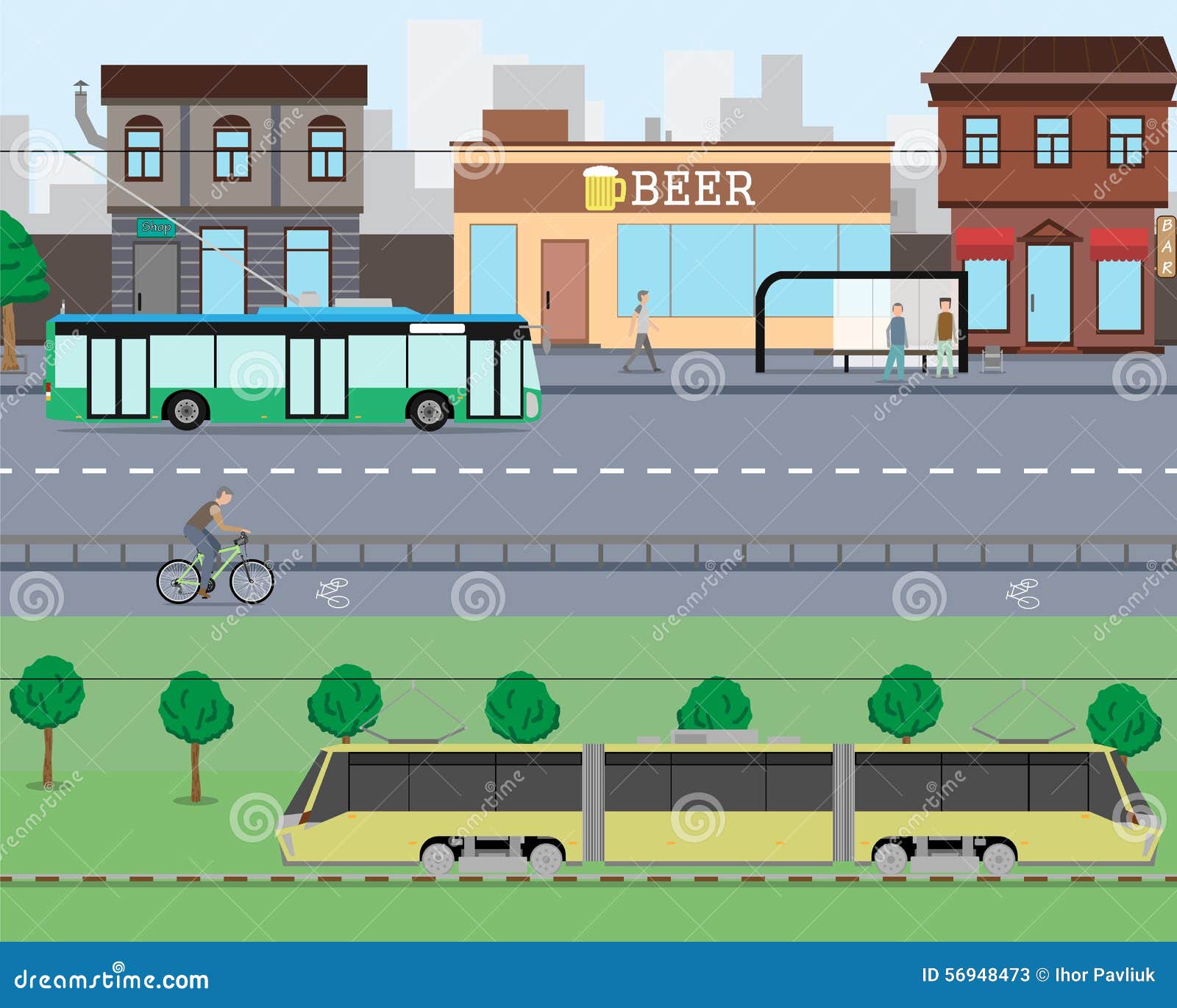 City traffic stock vector. Illustration of building, sporty - 56948473