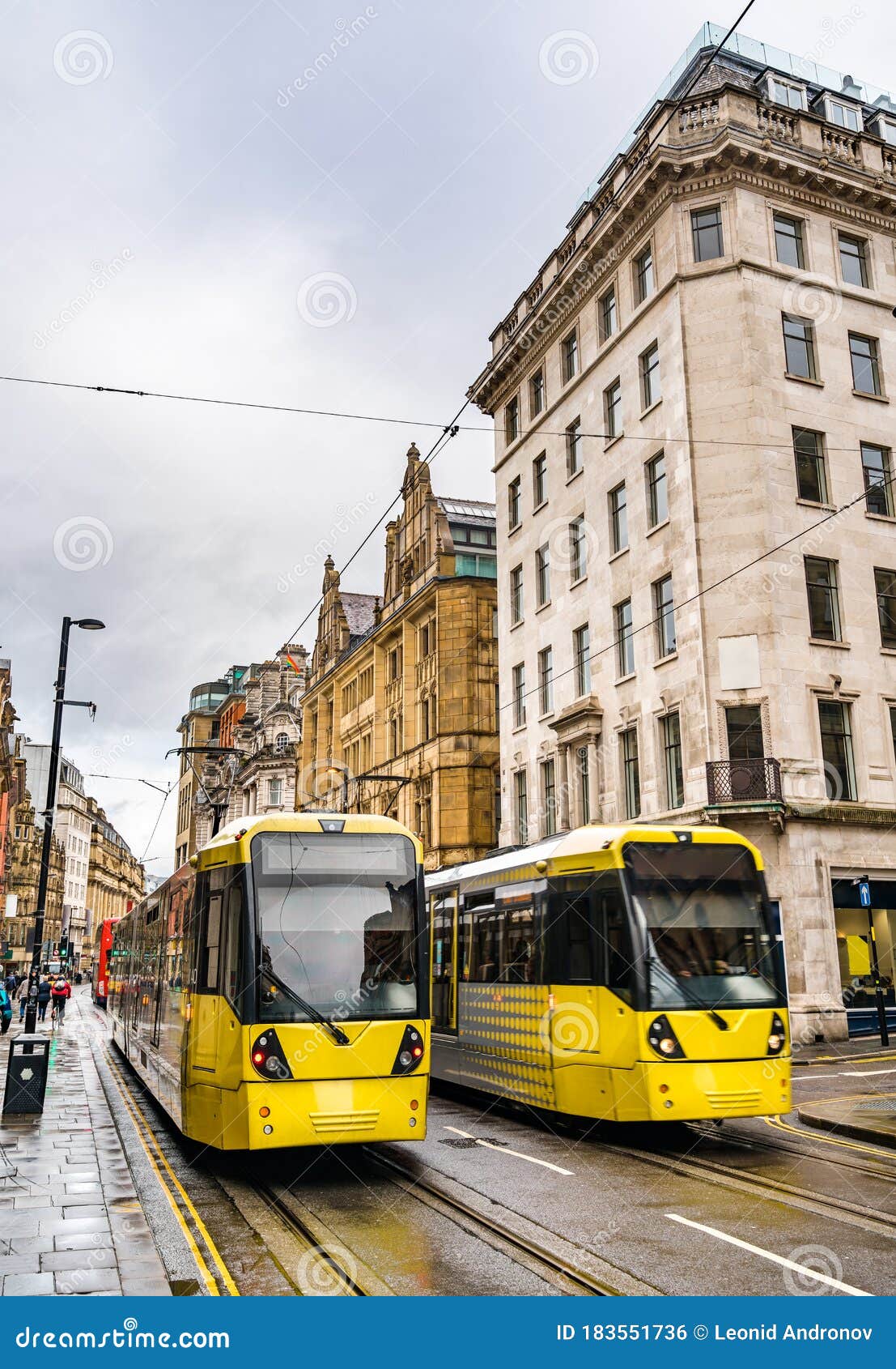 City Tram in the Centre of Manchester, England Editorial Photo - Image ...