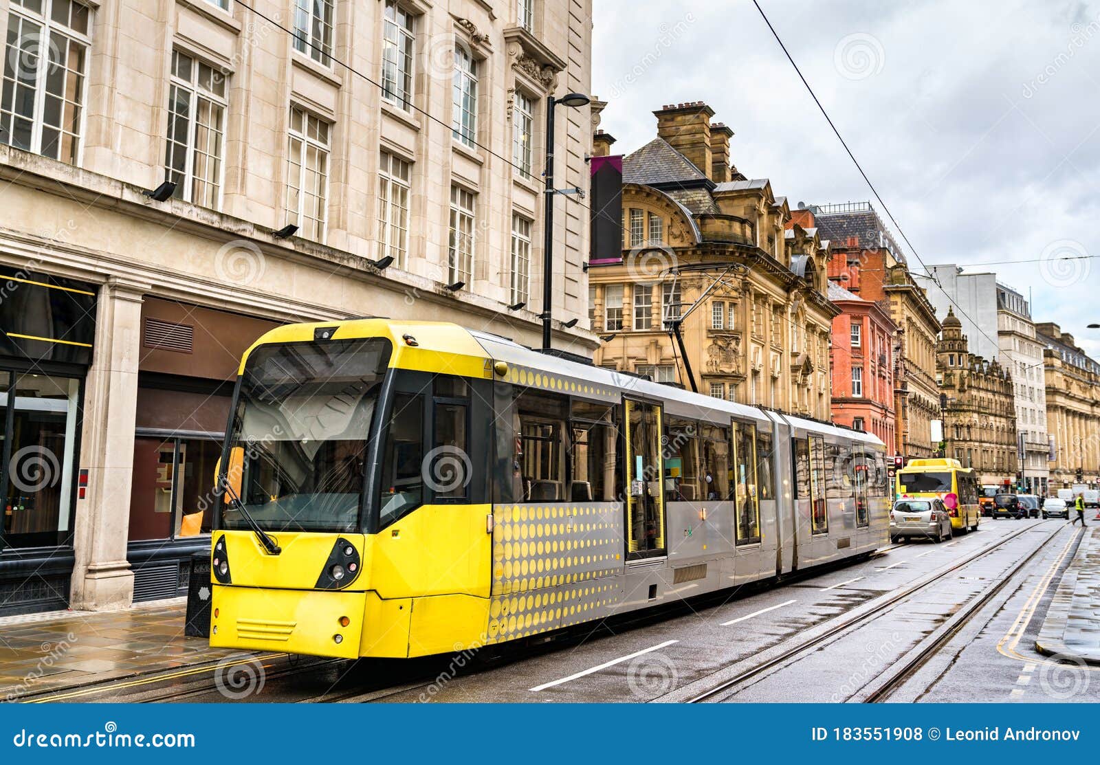 City Tram in the Centre of Manchester, England Editorial Stock Photo ...