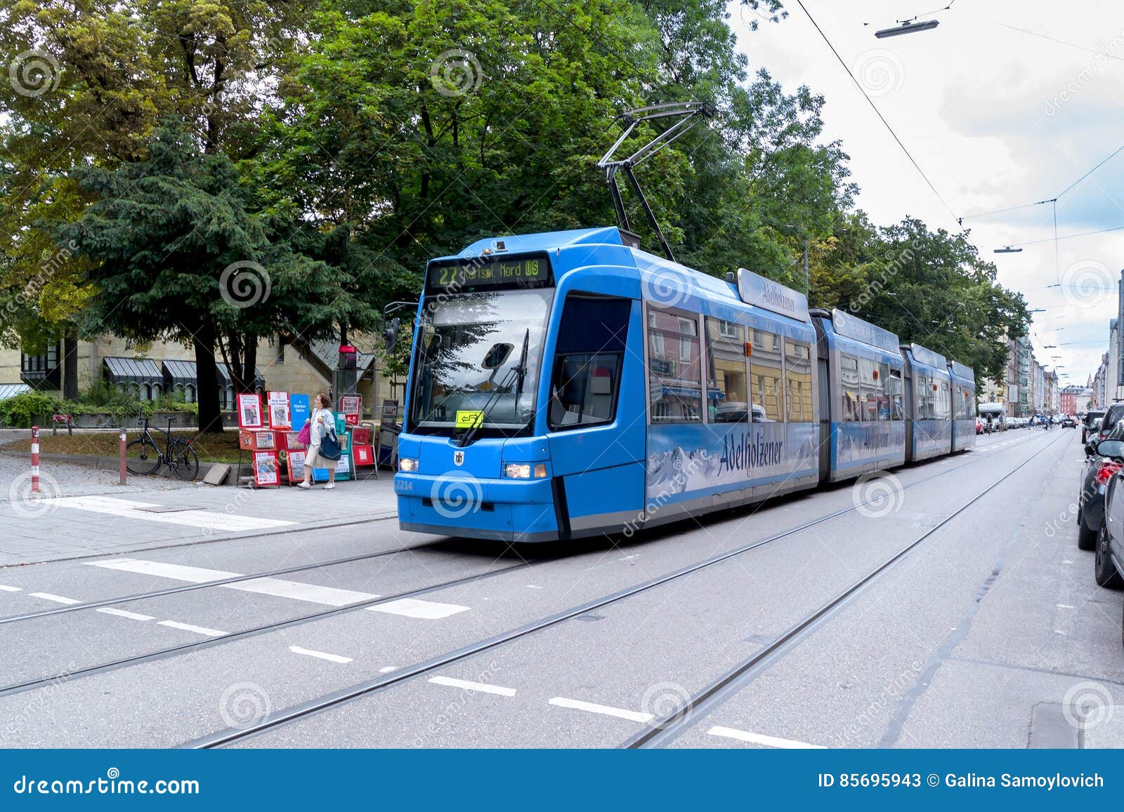 City Tram on the Streets of Munich Editorial Stock Photo - Image of ...