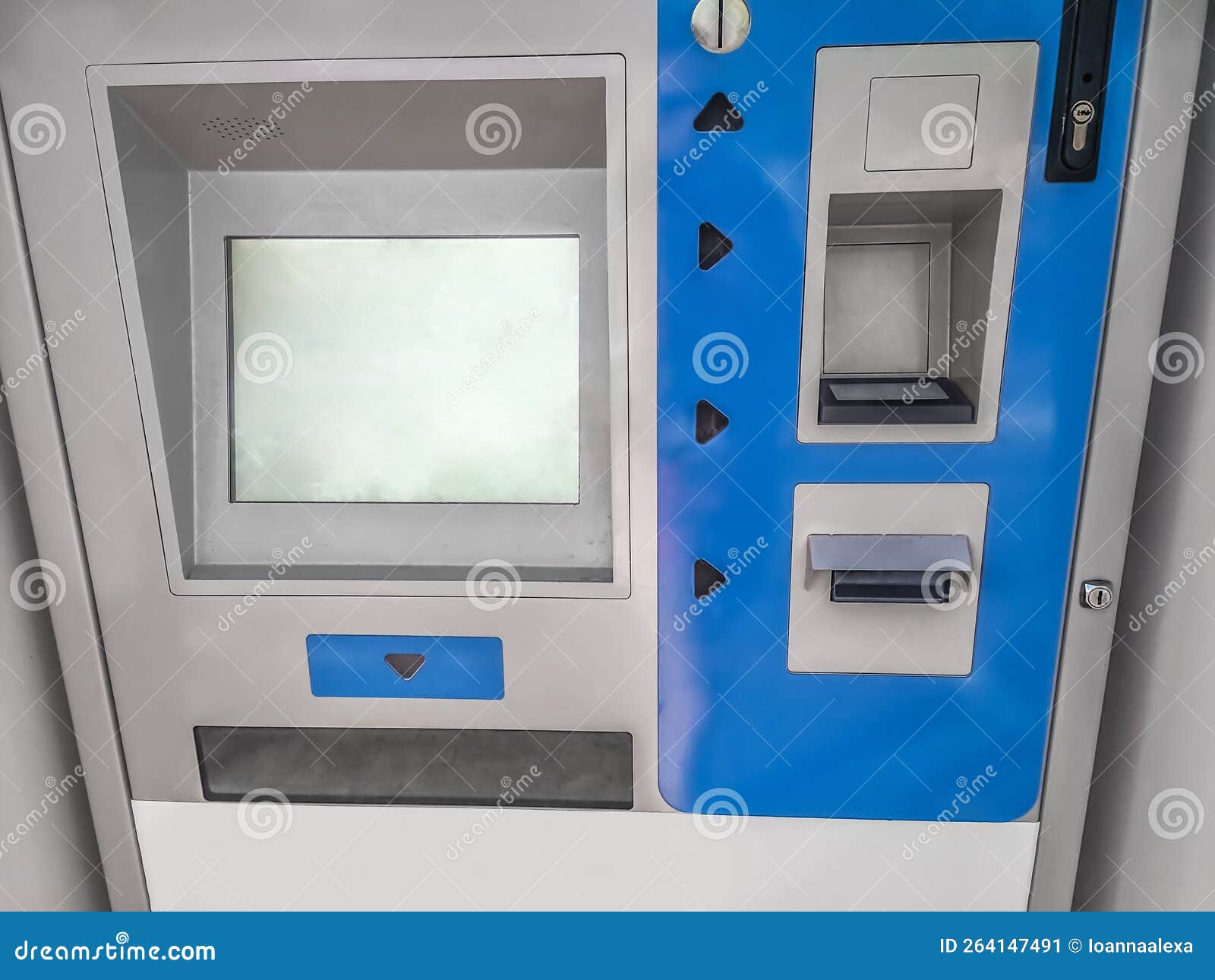 City Transport Ticket Vending Machine or ATM Mockup with Blank Copy ...