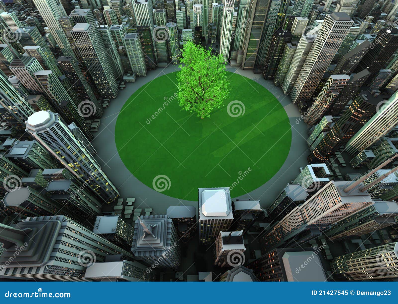 City tree stock illustration. Illustration of tree, urbanization - 21427545