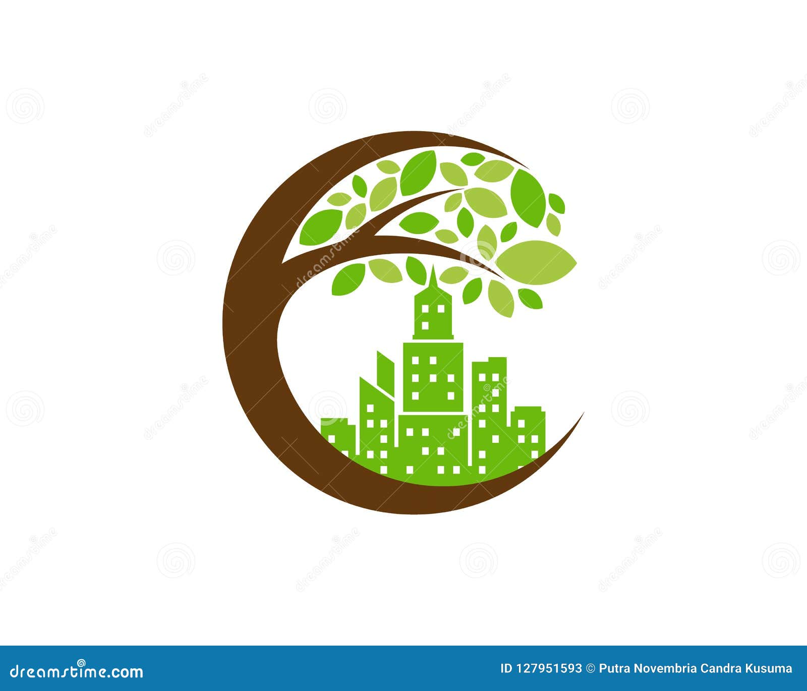 City Tree Logo Icon Design stock vector. Illustration of creative ...