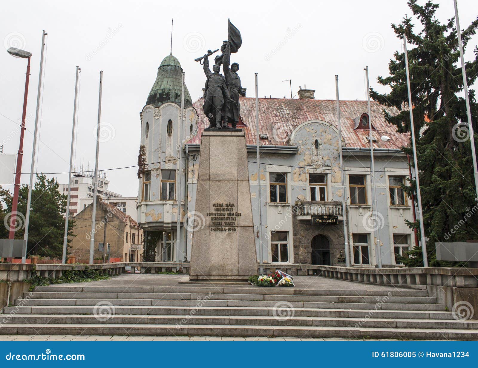 The City of Trnava, in Slovakia with Many Churches. Stock Image - Image ...