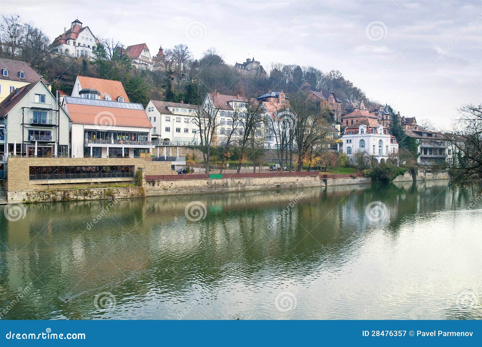 City Tuebingen. River Neckar Stock Image - Image of autumn, tuebingen ...