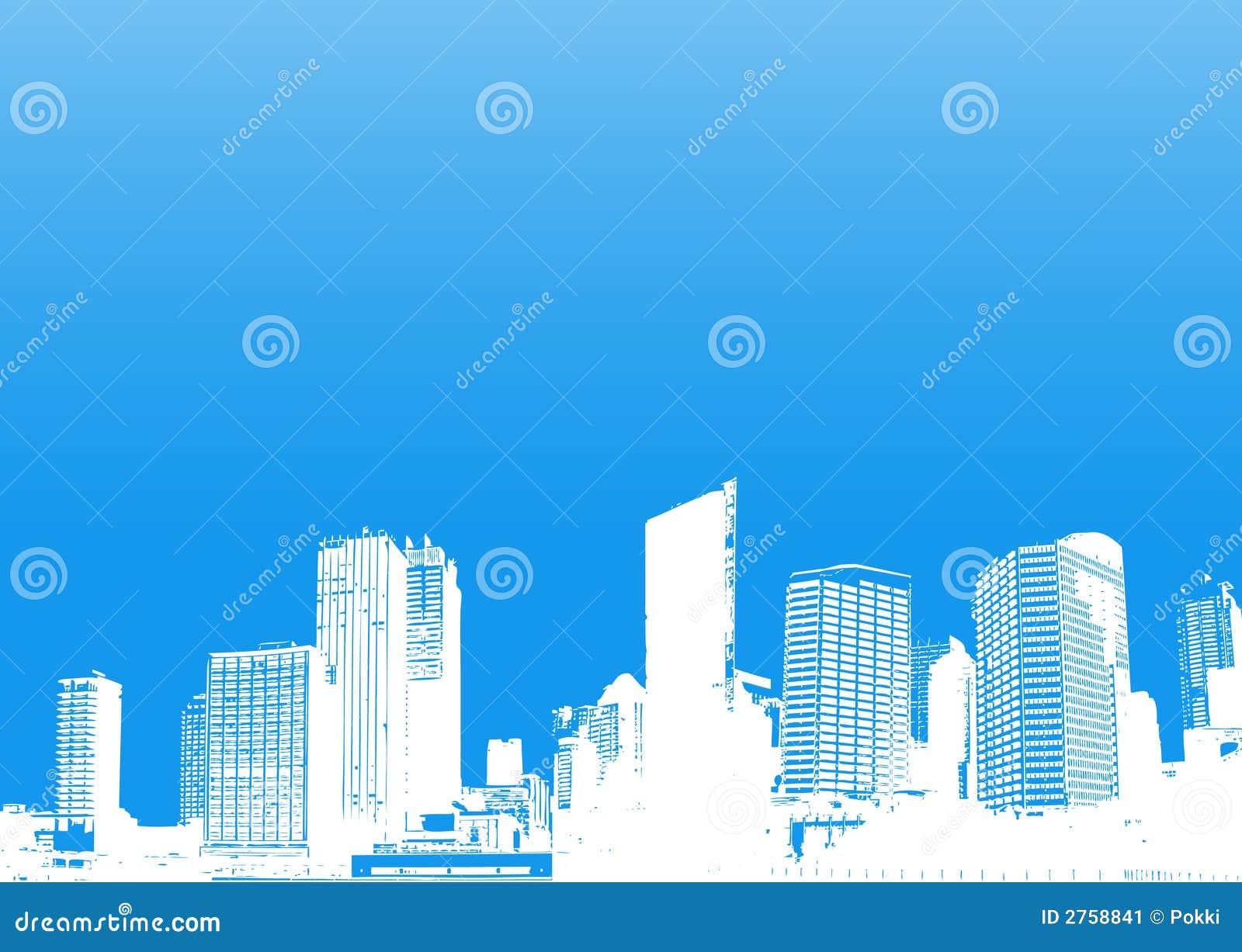 City with Turquoise Background Stock Vector - Illustration of city ...