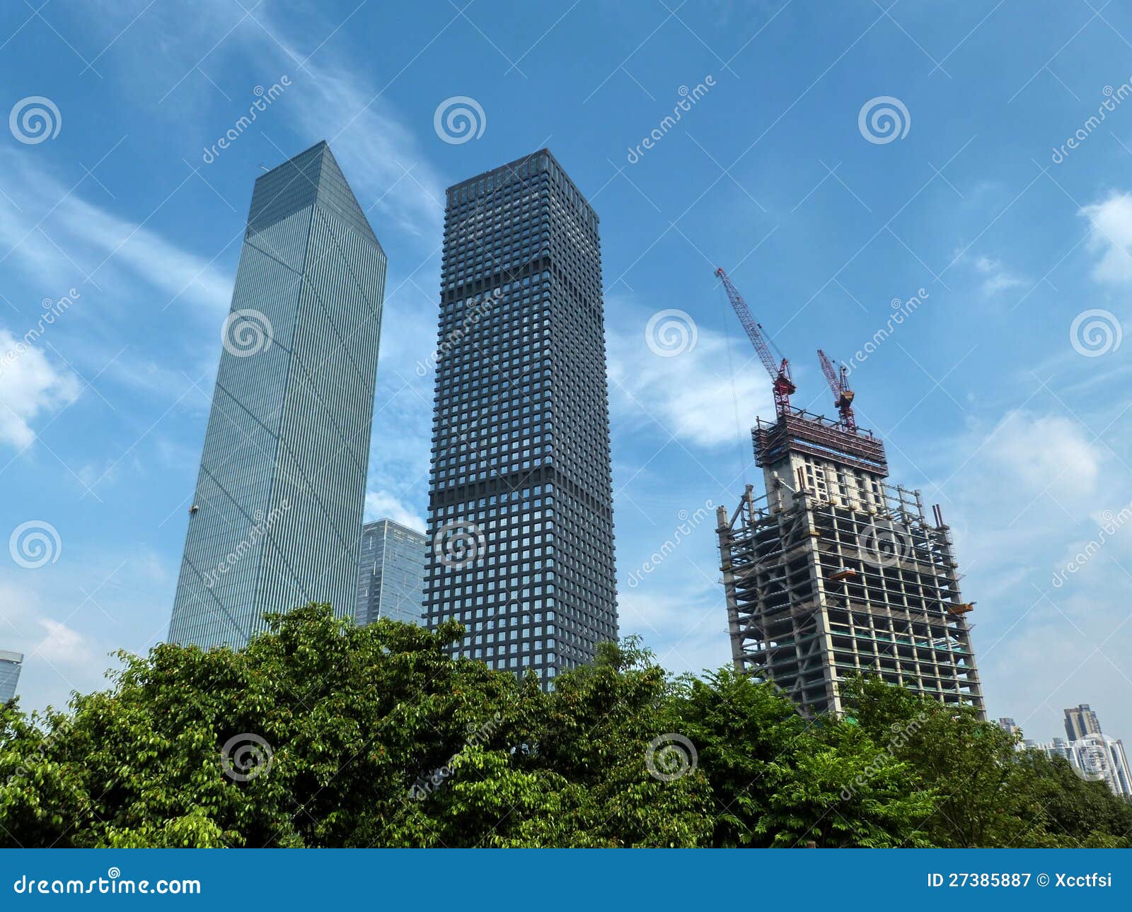 City under construction stock image. Image of clouds - 27385887