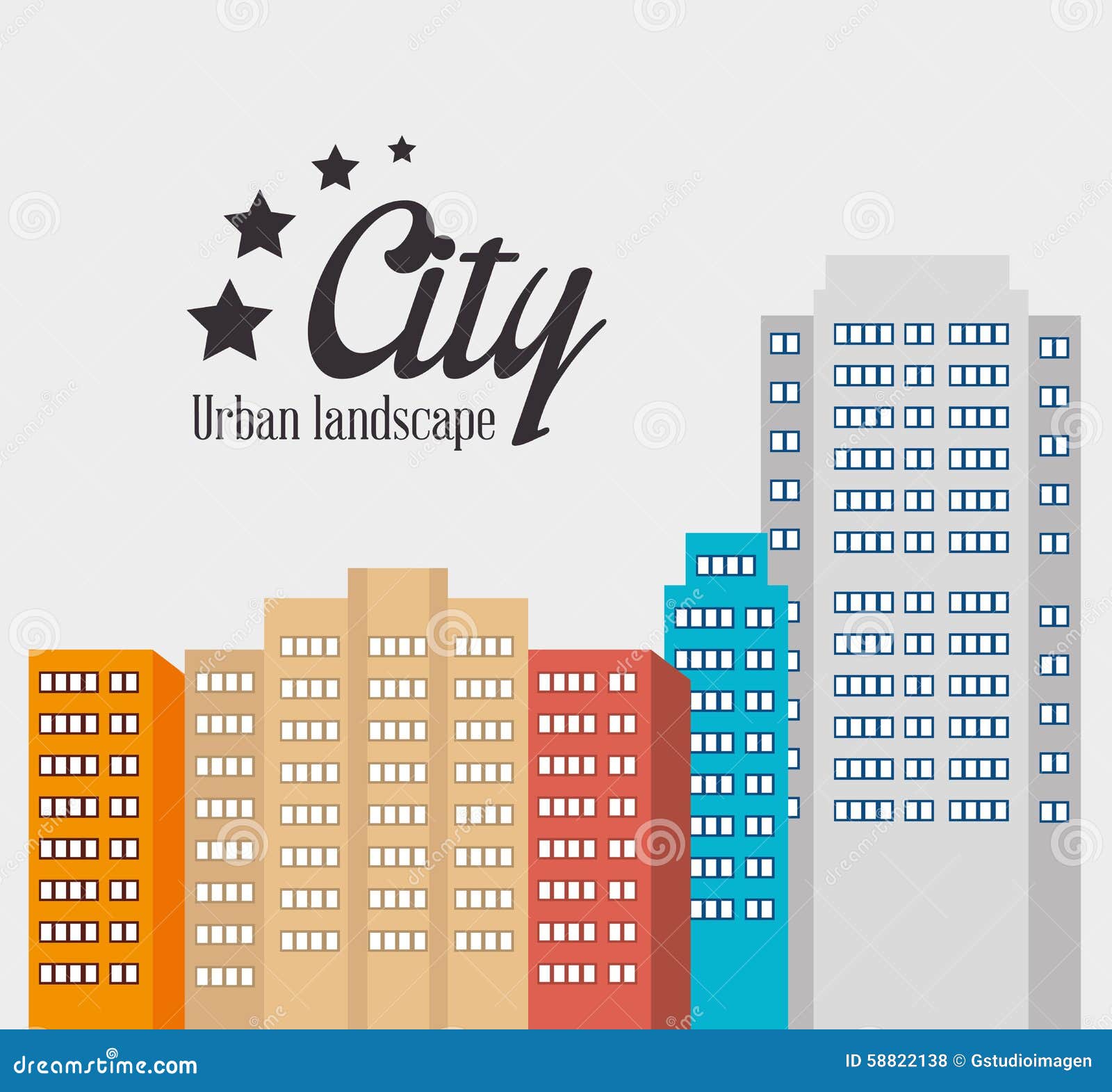 City urban design. stock vector. Illustration of build - 58822138