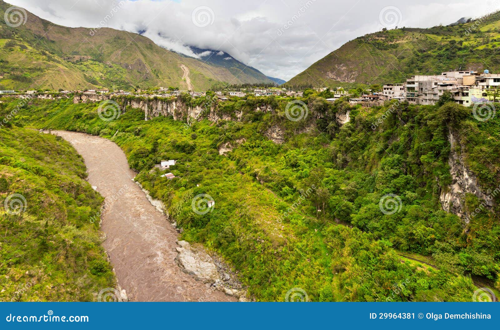 The City in a Valley in Ecuador Stock Image - Image of forest, andes ...