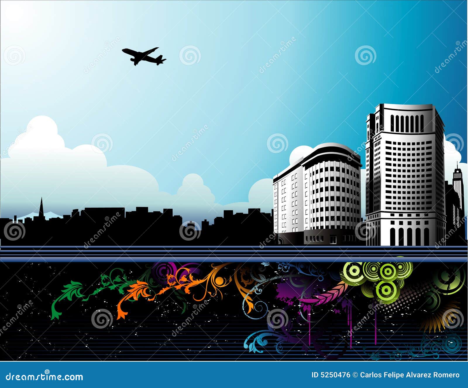 City vector stock vector. Illustration of building, colors - 5250476