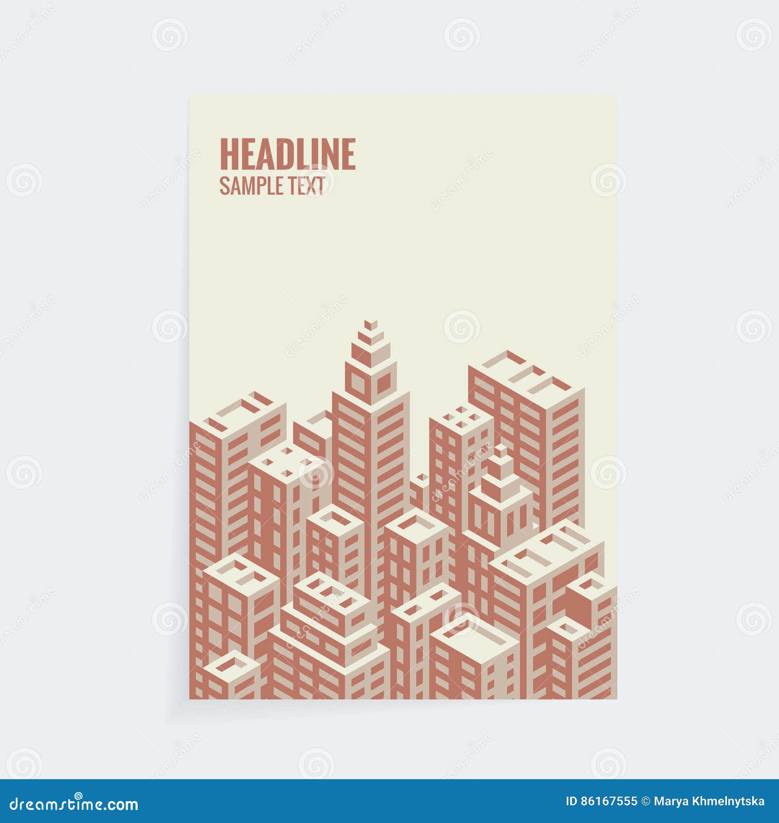 City Vector Isometric Cover Design Stock Vector - Illustration of ...