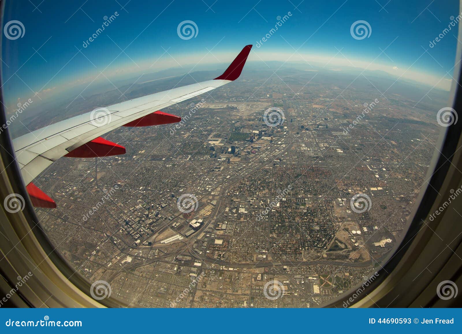 City View from Airplane stock image. Image of window - 44690593