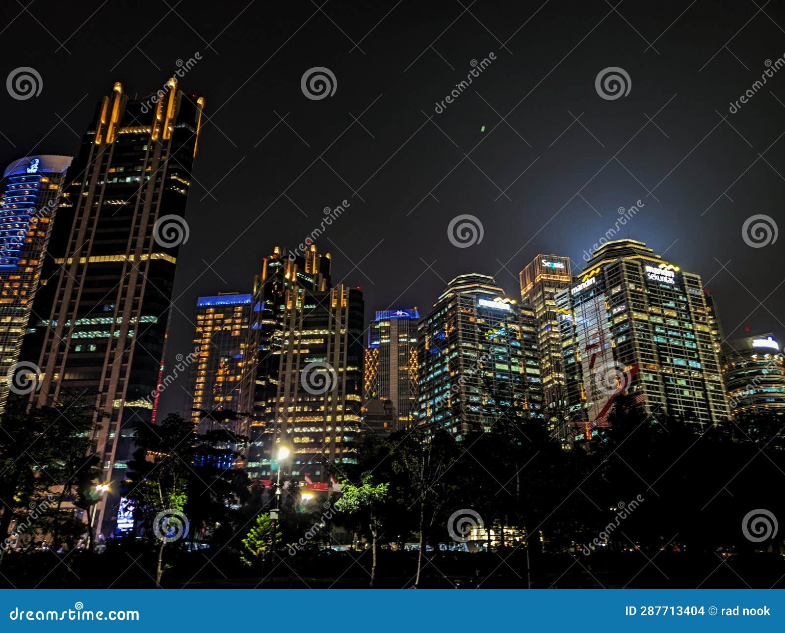 City View Building at Night Editorial Stock Image - Image of night ...
