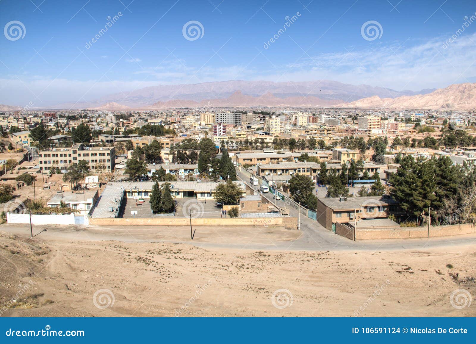 View Over the Desert City Kerman, Iran Stock Photo - Image of kalut ...