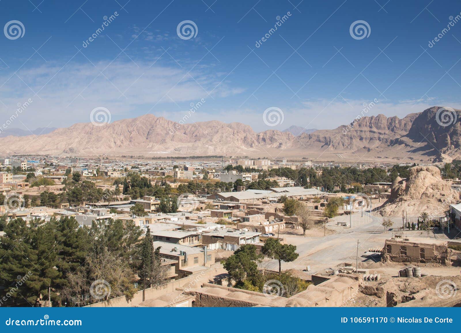 View Over the Desert City Kerman, Iran Stock Photo - Image of tourism ...
