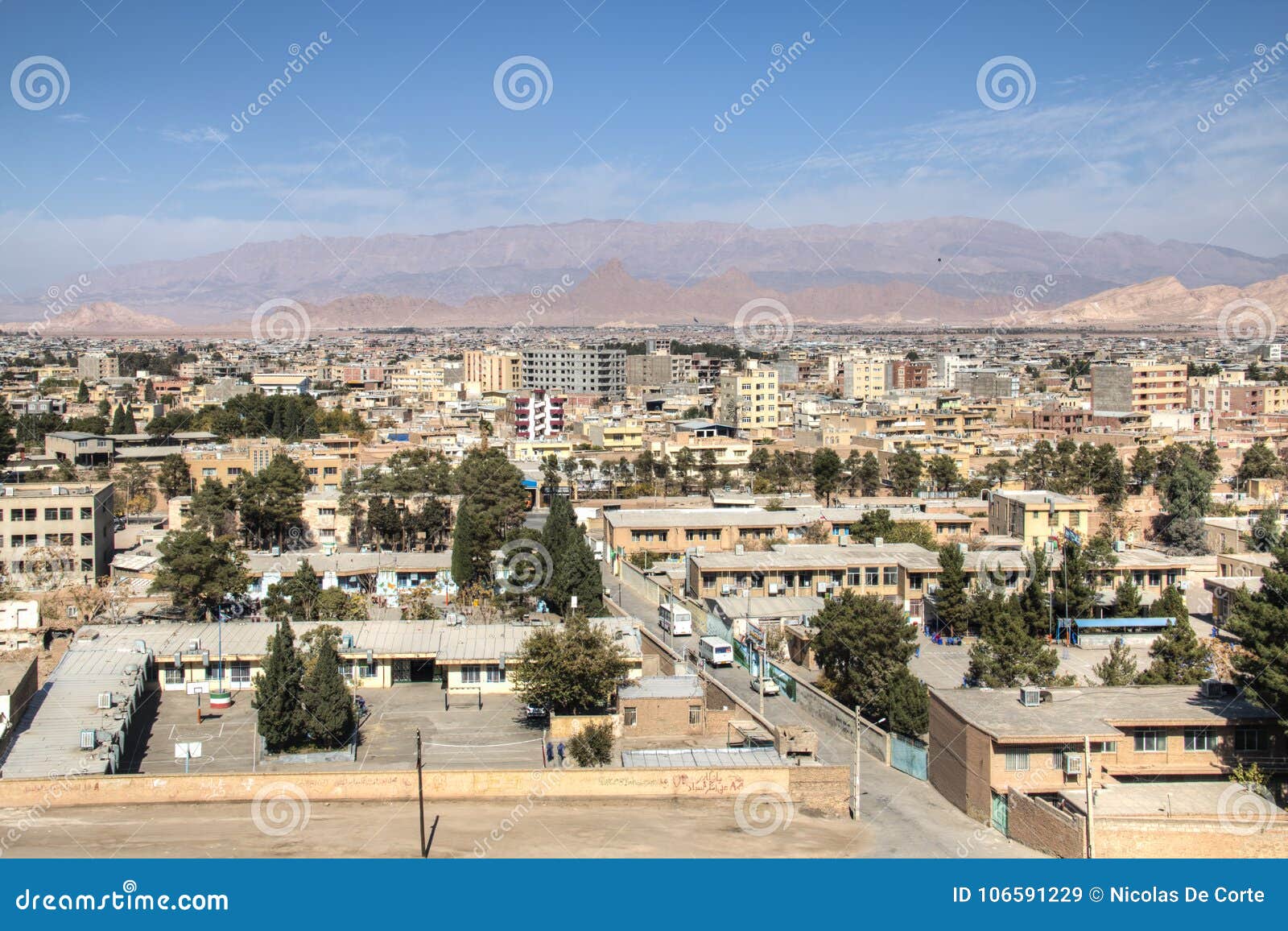 View Over the Desert City Kerman, Iran Stock Image - Image of view ...