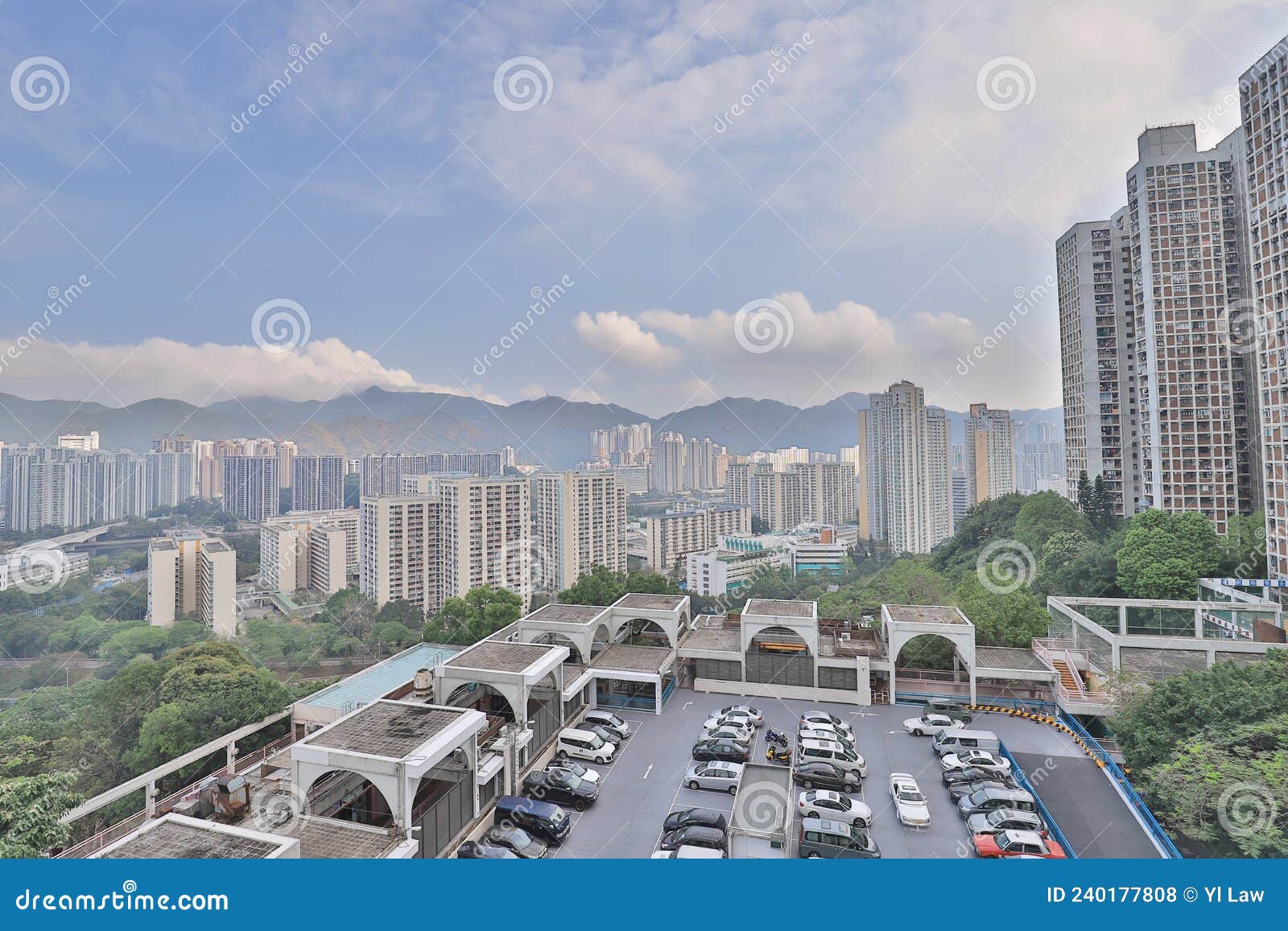 City View of Fo Tan, Sha Tin HK Editorial Stock Photo - Image of peak ...