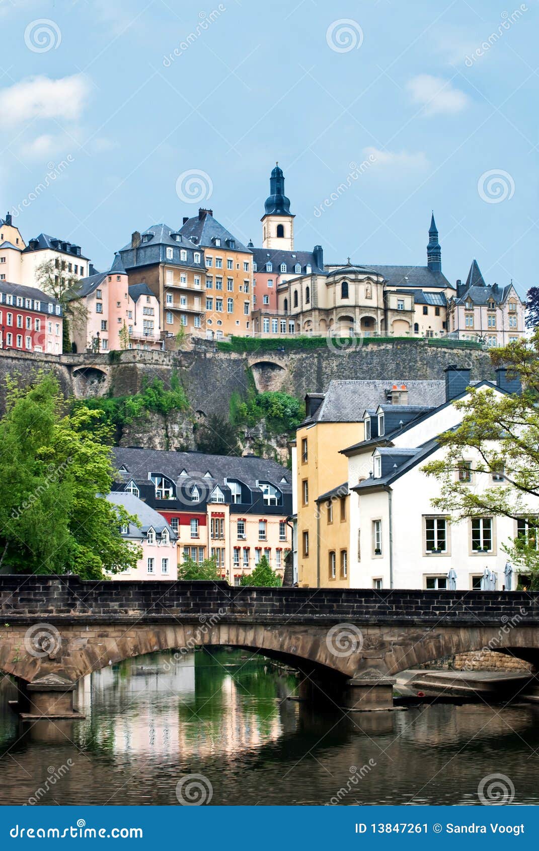 A View Of Luxembourg City Centre Showing The Old Town With Elegant ...
