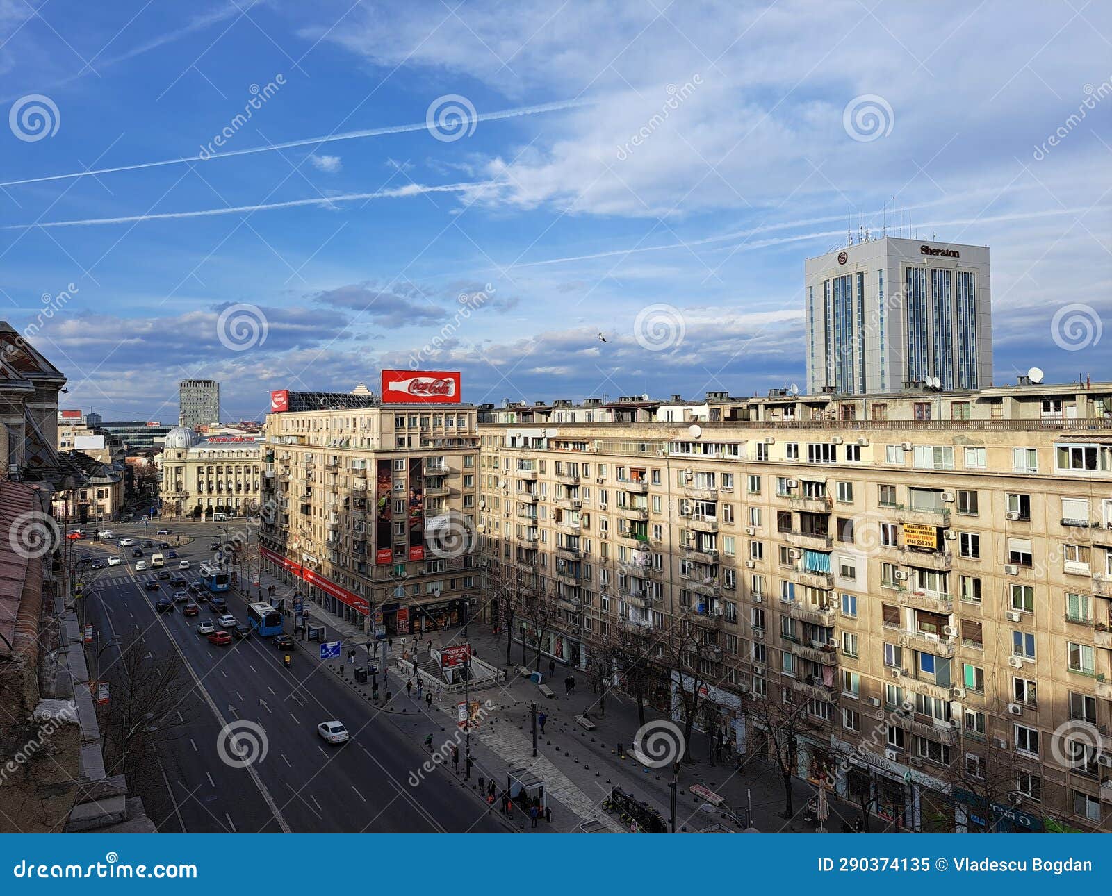 Bucharest skyline editorial image. Image of city, cityscape - 290374135