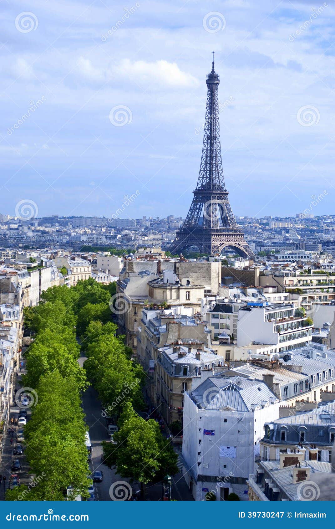 City View of Paris editorial photography. Image of eiffel - 39730247