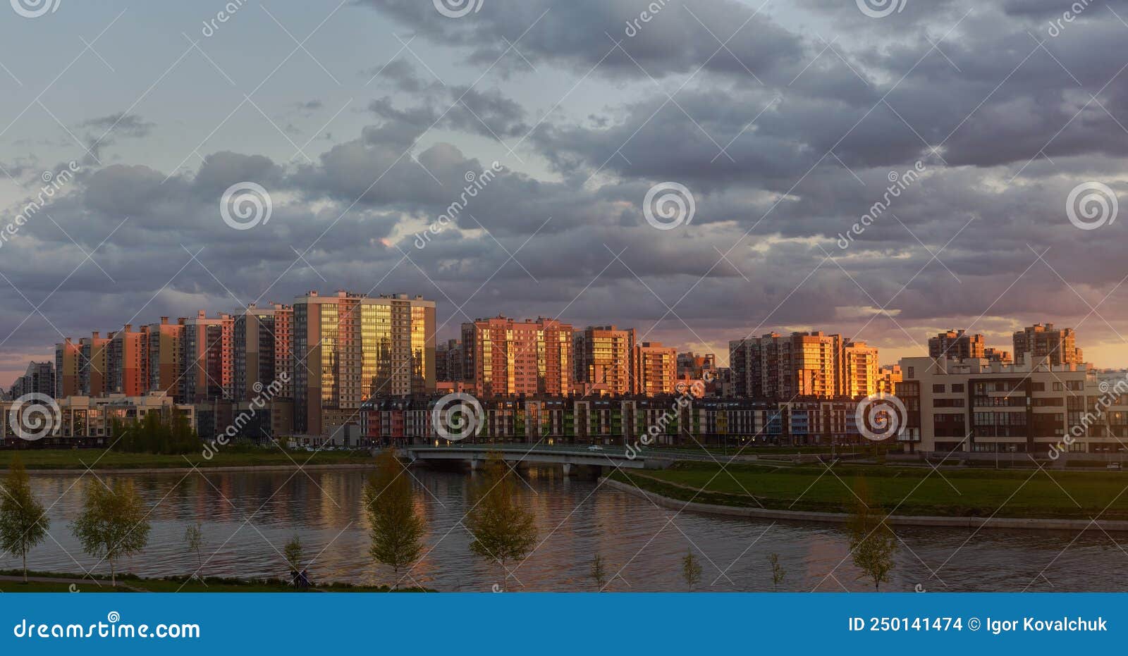 City view after rain stock photo. Image of landscape - 250141474