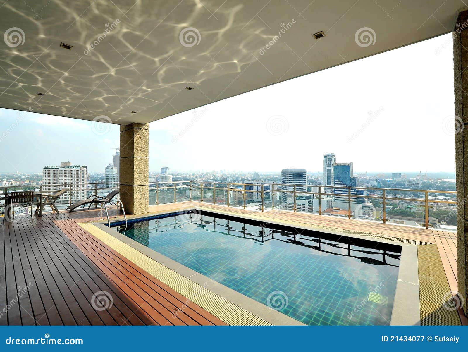 City View on the Roof Top Pool Stock Image - Image of cityscape, hotel ...