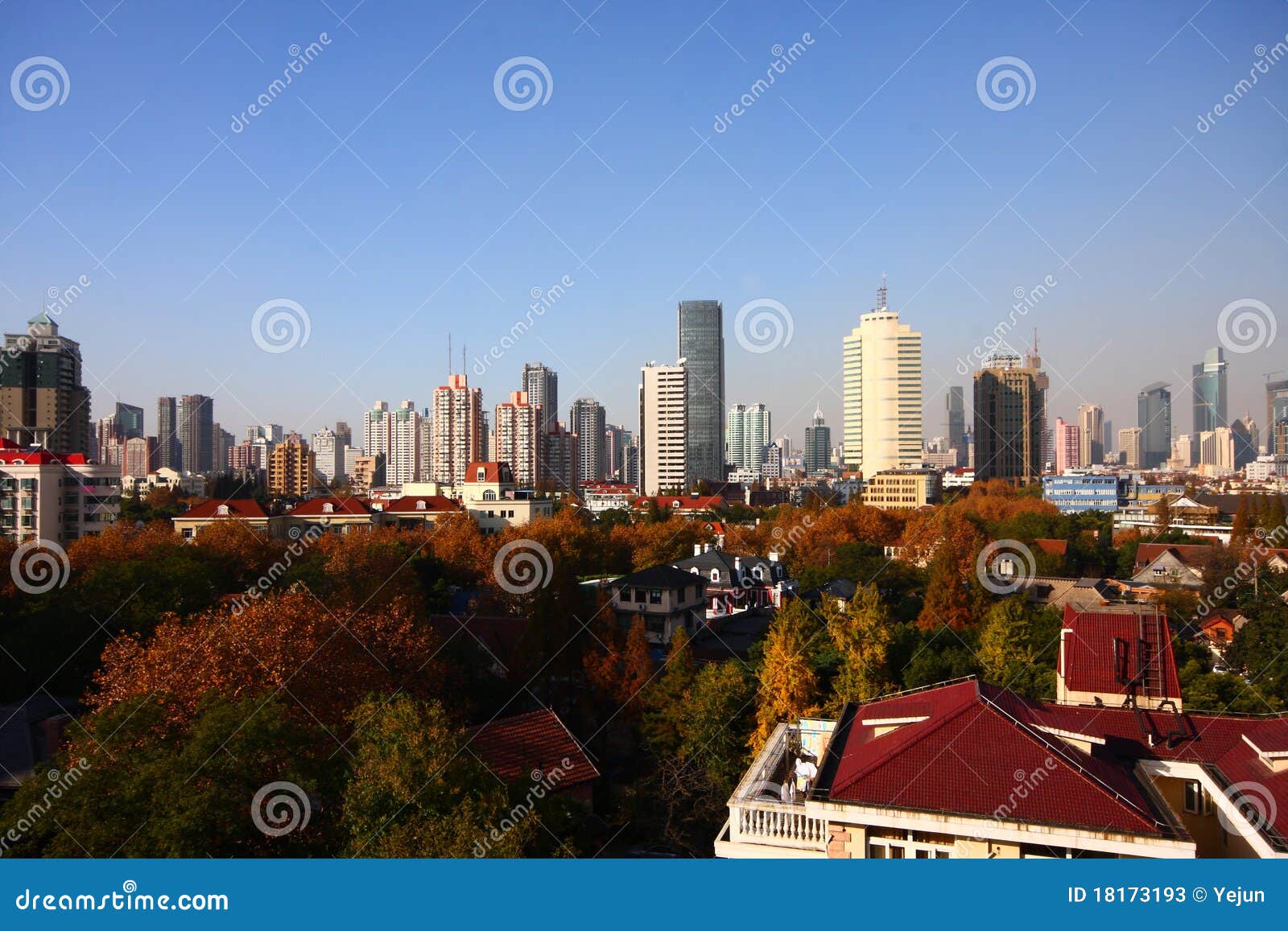 City view of Shanghai stock image. Image of historic - 18173193