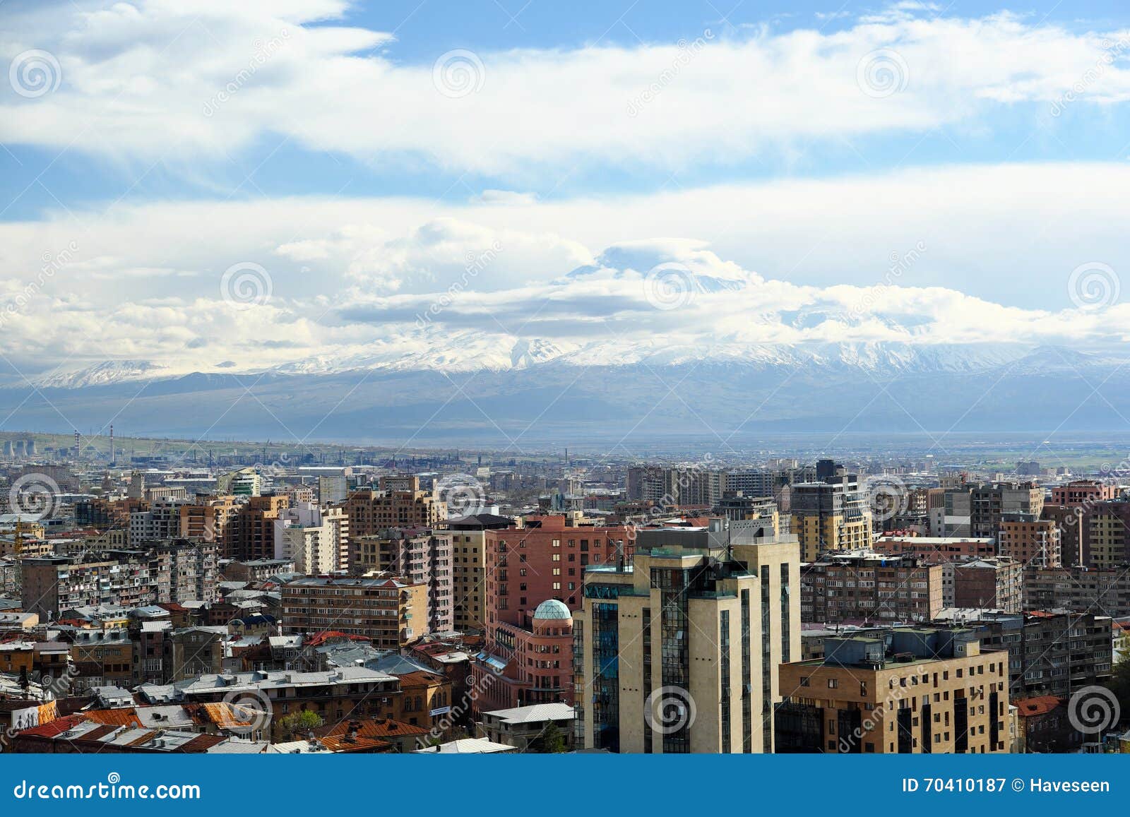 City View of Yerevan and Ararat Stock Image - Image of landscape ...