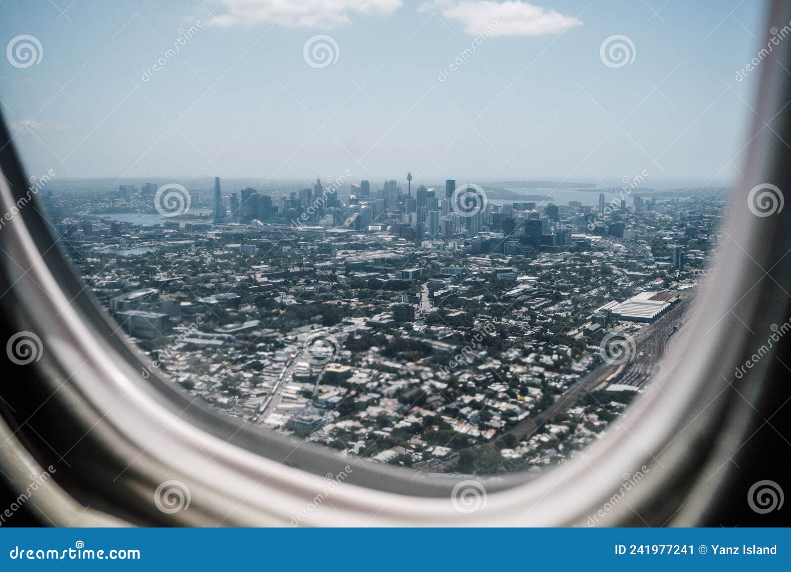 City Viewing from the Airplane Stock Image - Image of travel, morning ...
