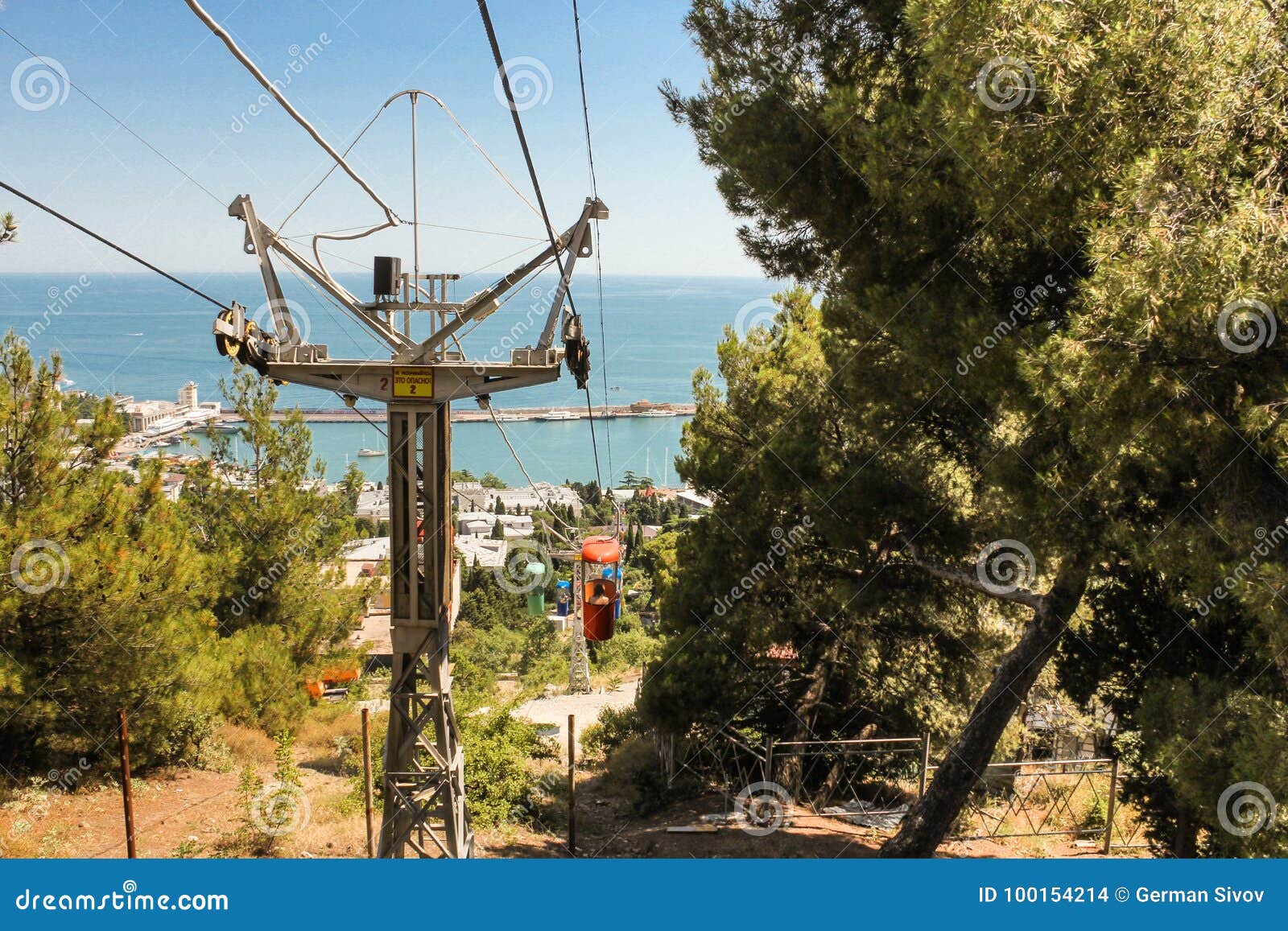 Support cable car. editorial stock image. Image of cable - 100154214