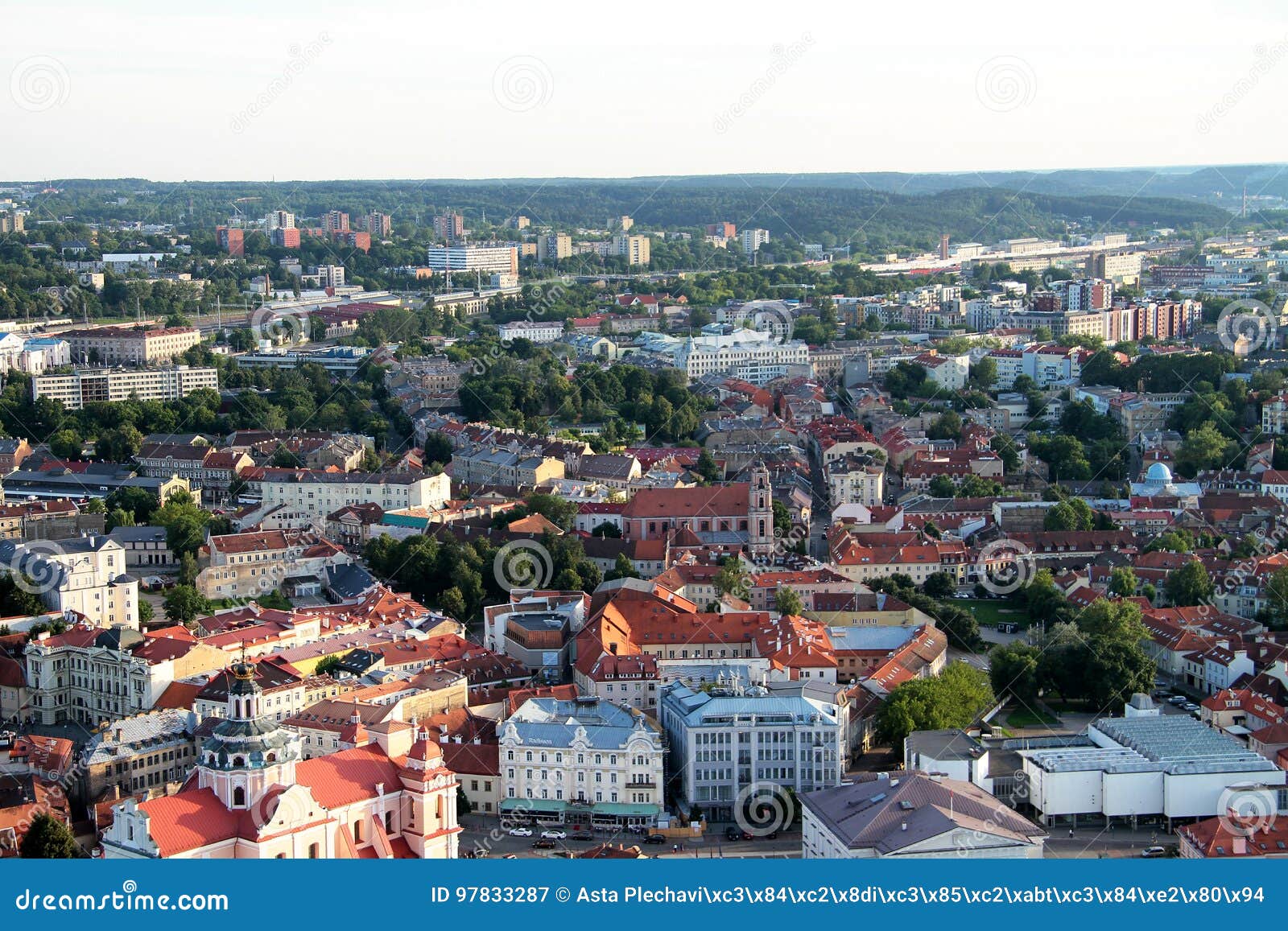 City of Vilnius Lithuania, Aerial View Editorial Photography - Image of ...