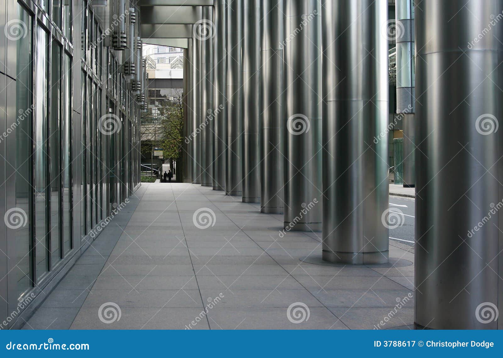 City Walkway stock image. Image of supports, urban, steel - 3788617