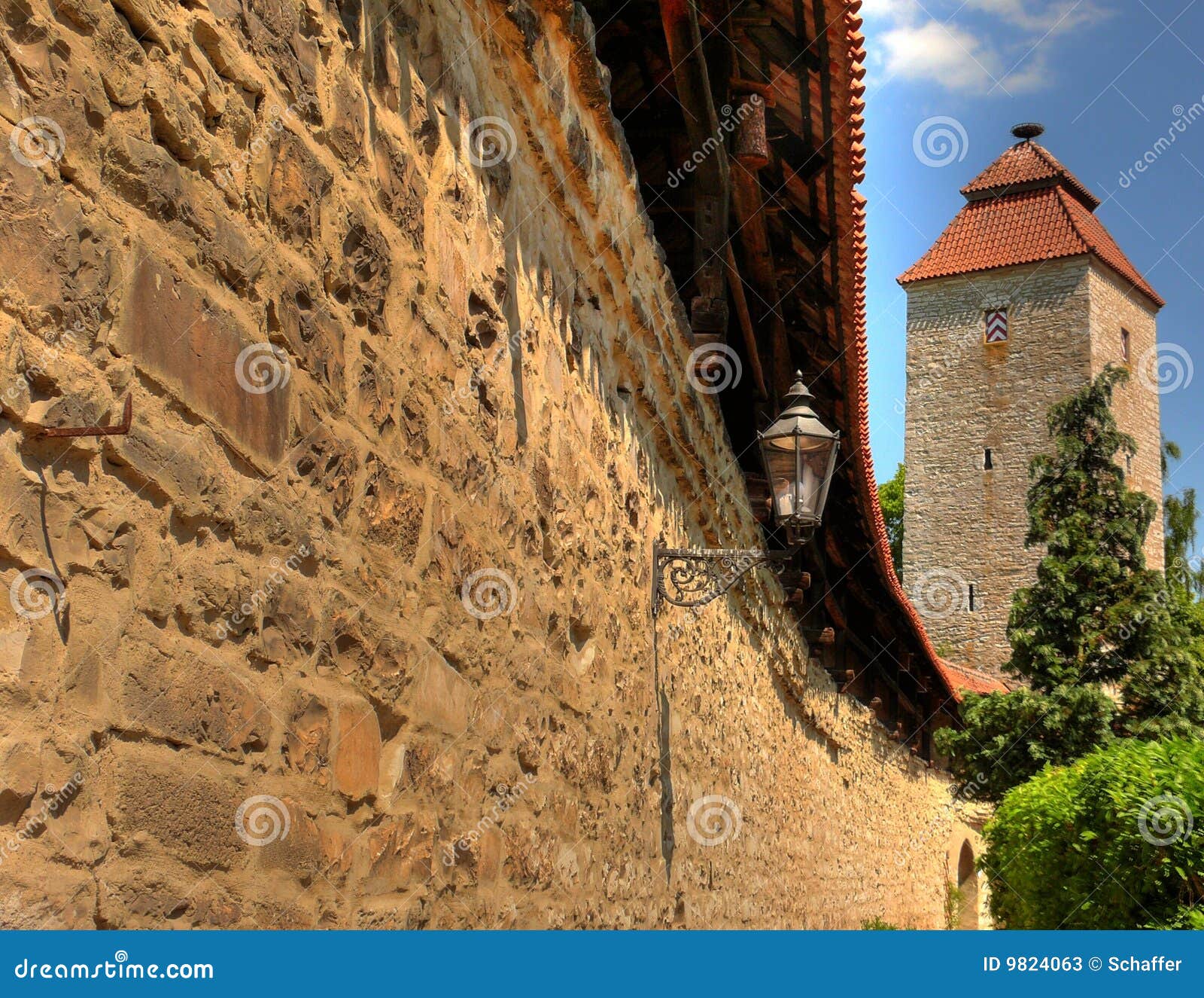 City wall stock image. Image of romantic, fortification - 9824063