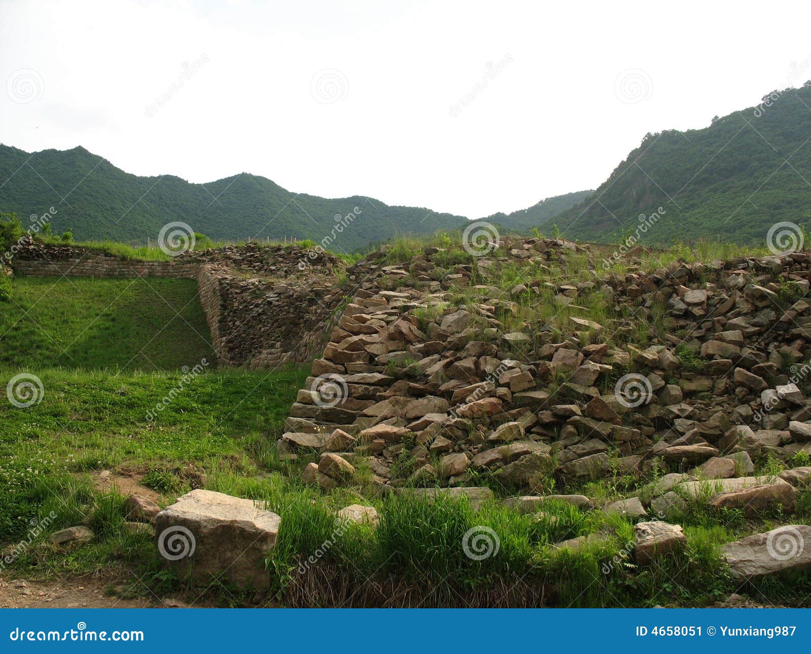 City Wall of Ancient Koguryo Kingdom Stock Image - Image of tomb, city ...
