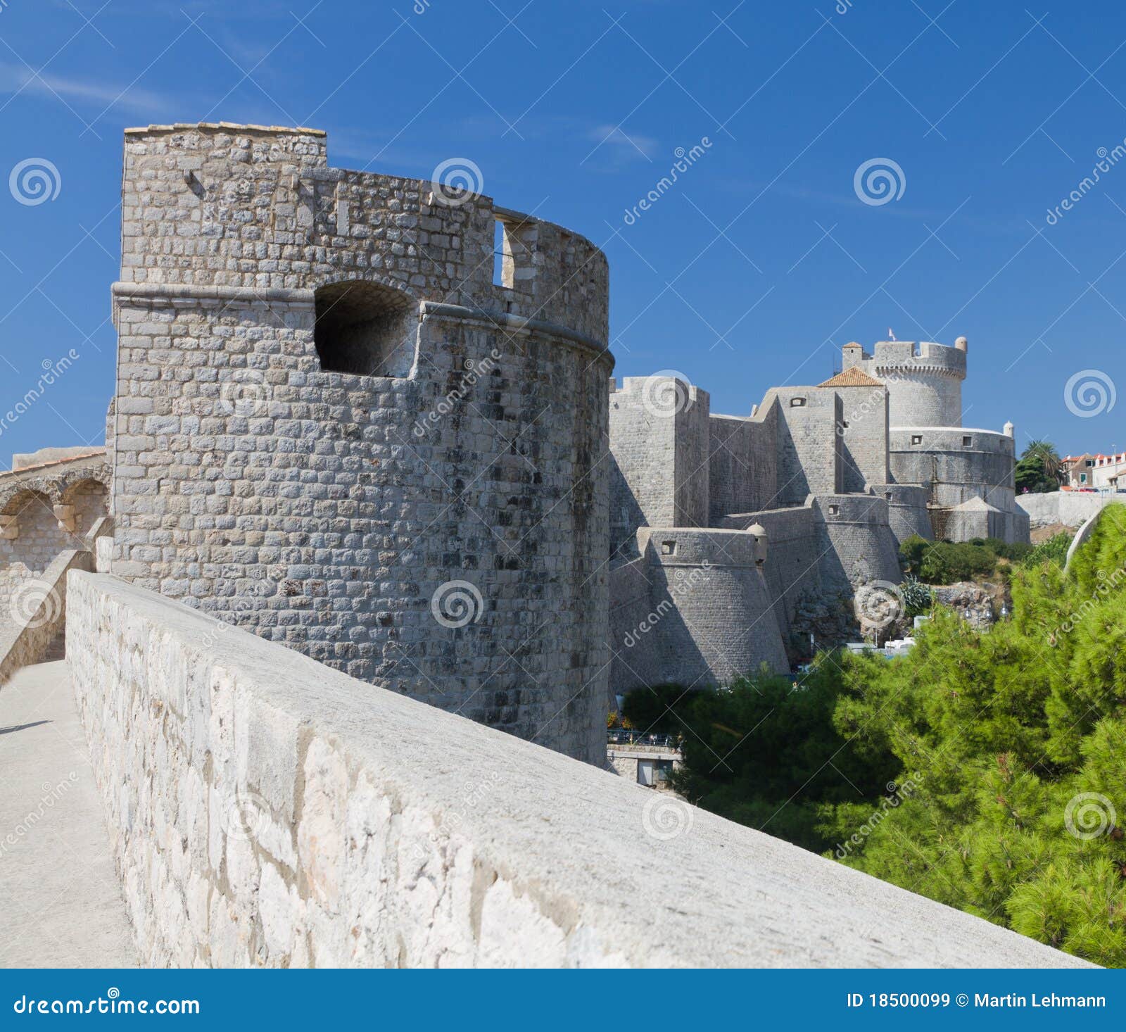City Wall of Dubrovnik, Croatia Stock Image - Image of main, history ...