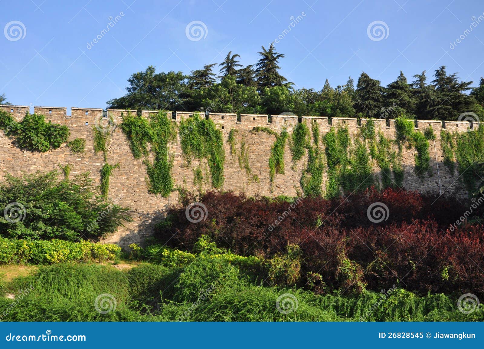 City Wall of Nanjing, China Stock Image - Image of attraction, arch ...